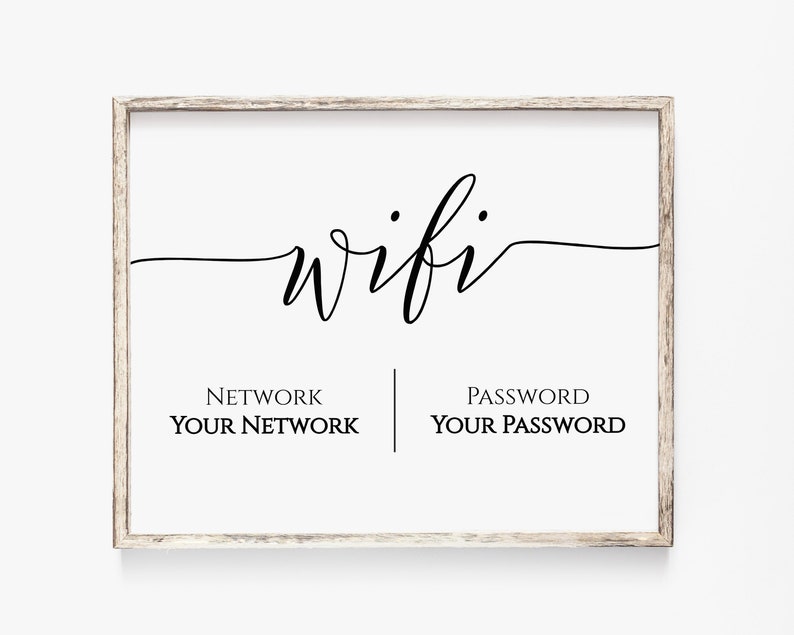 WIFI Password Printable Wifi Password Sign Internet Sign - Etsy
