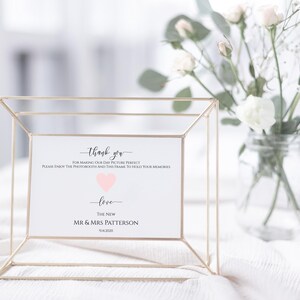 Photo Booth Frame Insert Template, Minimalist Elegant Design, Wedding ...