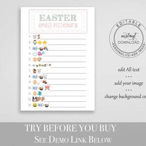 Easter Party Game, Emoji Pictionary, Zoom School Party, Family Children ...