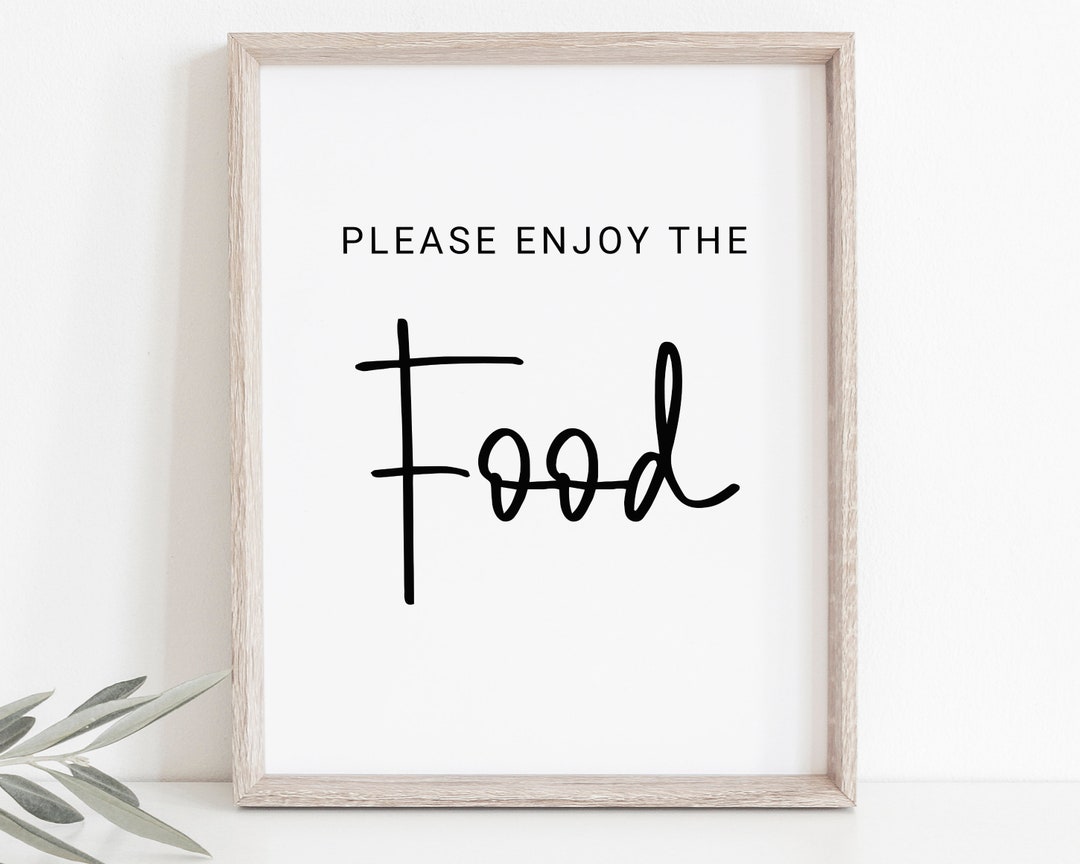 Food Sign, Dessert Table Sign, Food Buffet Editable, Printable, Wedding ...