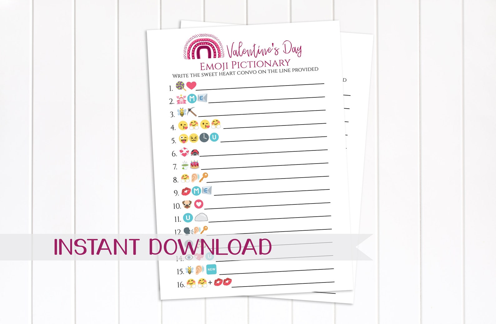 Valentine Party Game Emoji Pictionary Zoom School Party - Etsy