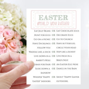 Would You Rather Easter Game, Classroom School Party Game Printable ...