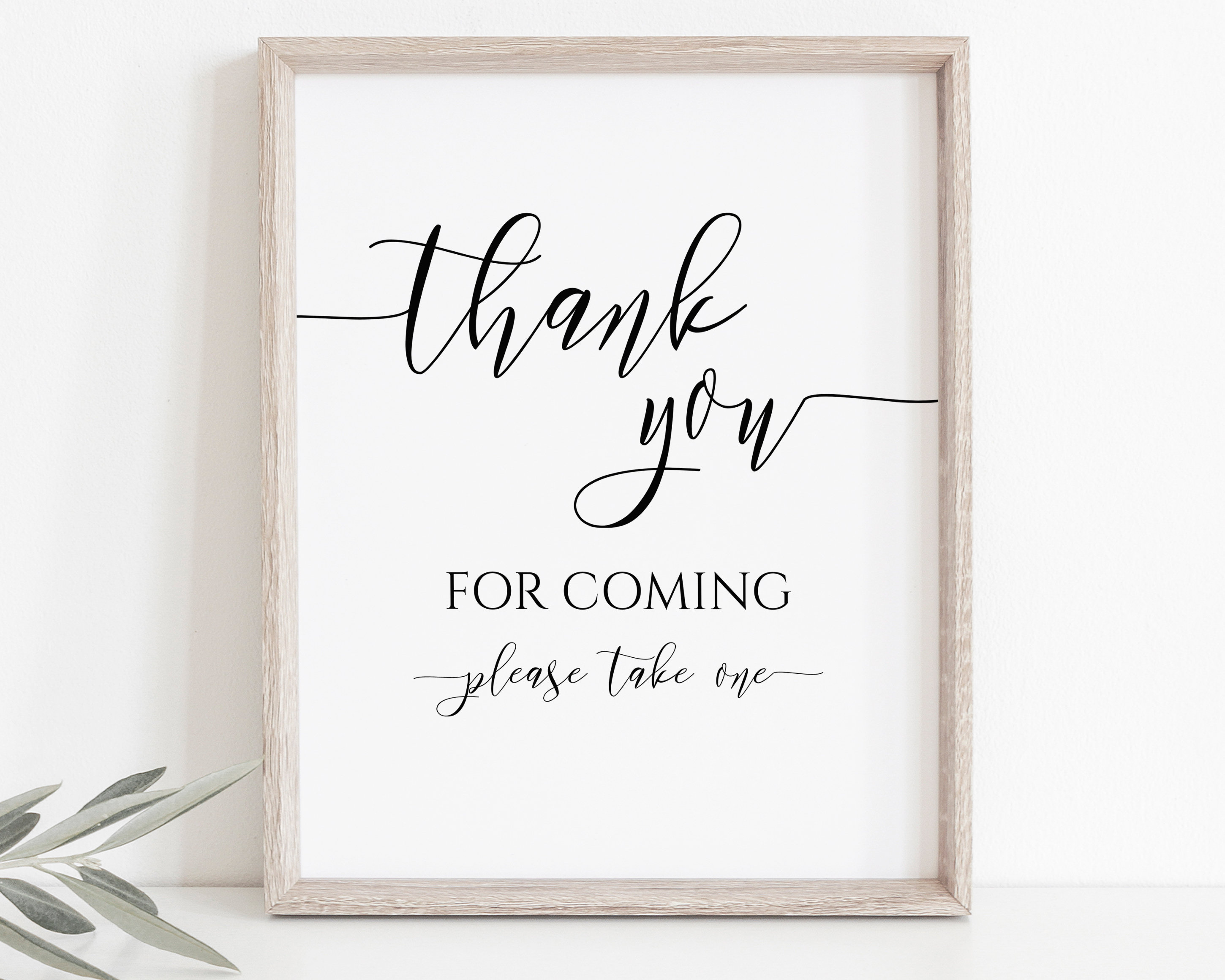 Thank You for Coming Sign Template Please Take One Sign - Etsy