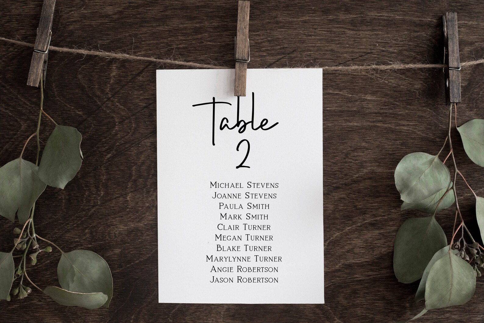 Wedding Seating Table Card Seating Chart Rustic Table - Etsy