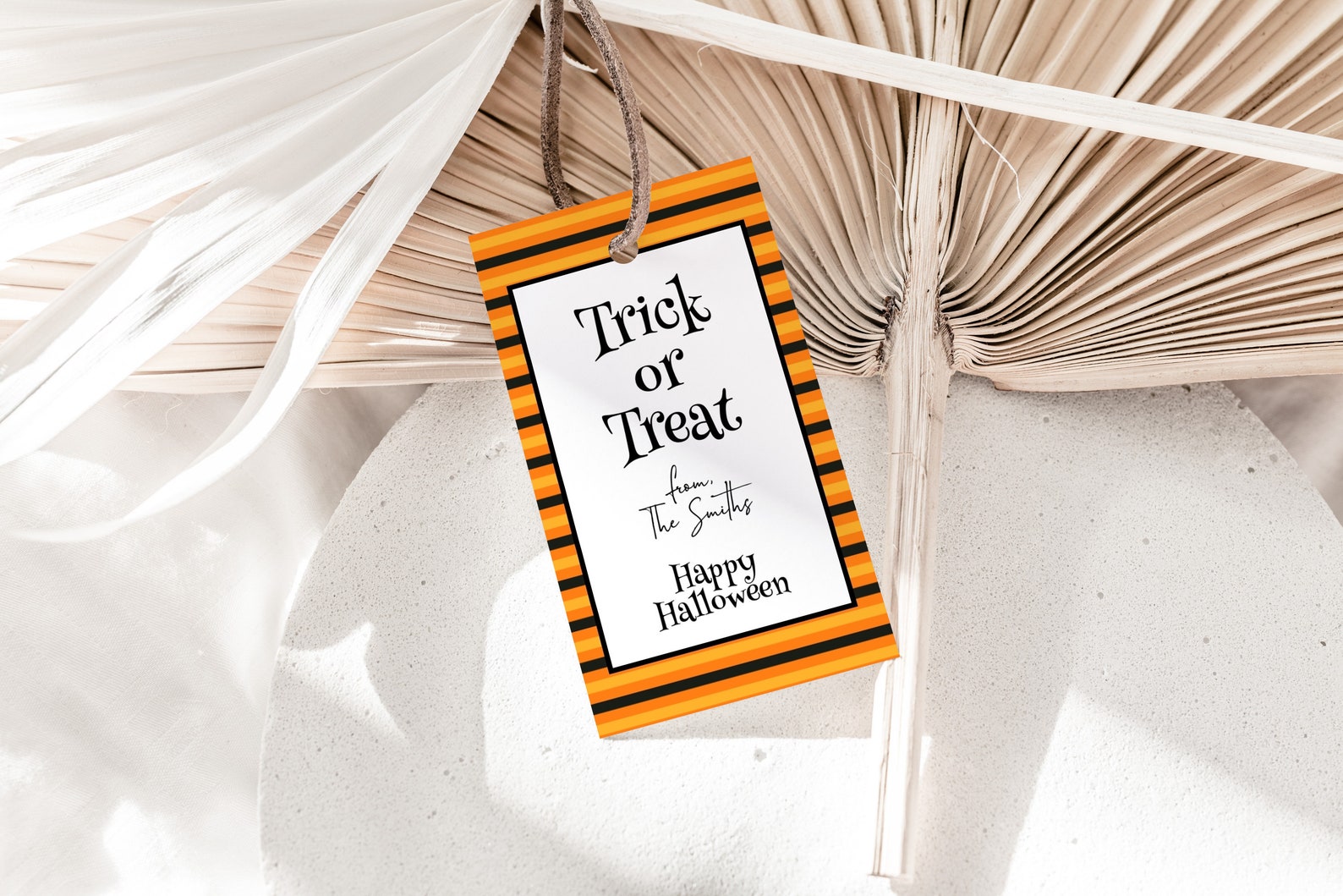 Trick or Treat Favor Tag Editable Treat Bag Tag Halloween - Etsy