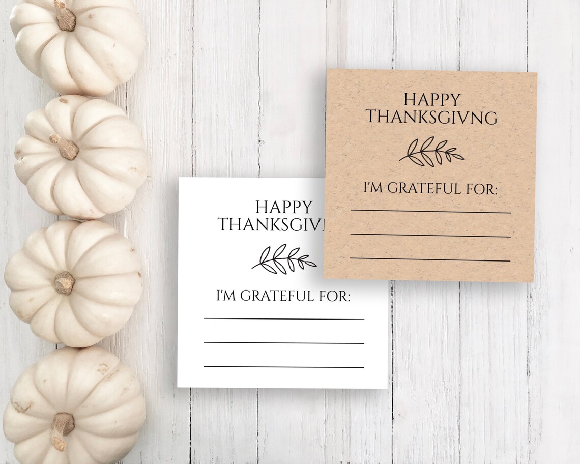 Thanksgiving Gratitude Card Template Harvest Theme Thankful - Etsy