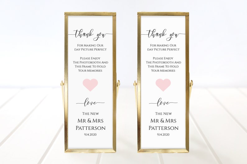 Photo Booth Frame Insert Template Minimalist Elegant Design - Etsy