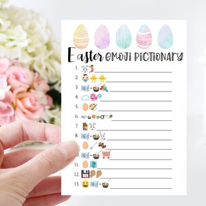 Easter Party Game Printable, Emoji Pictionary, Zoom School Party ...