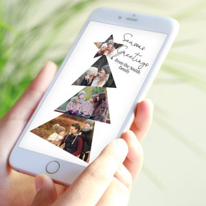 Christmas Tree Electronic Photo Card, Happy Holidays Text Message ...