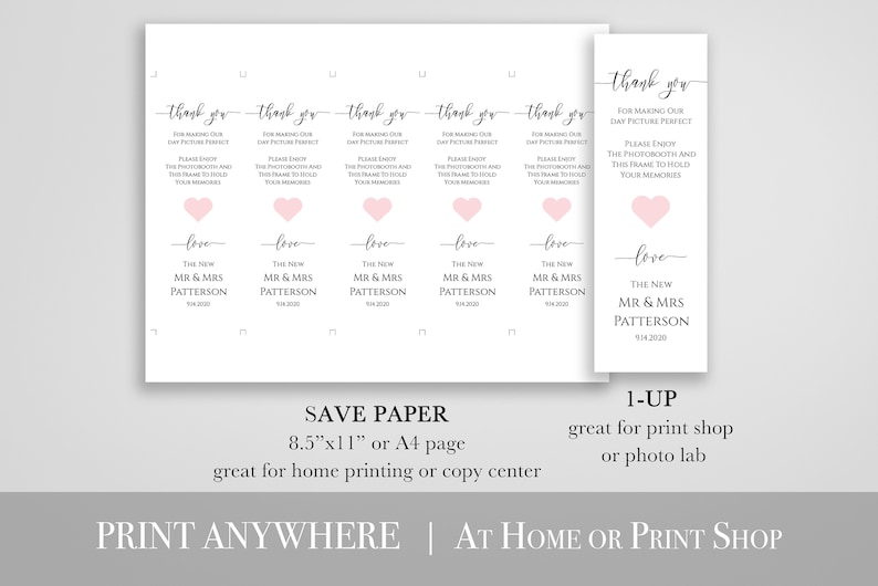 Photo Booth Frame Insert Template Minimalist Elegant Design - Etsy