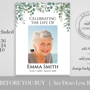 Memorial Package Welcome Sign Program Prayer Card Bookmark - Etsy