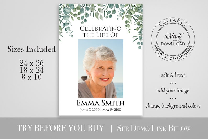 Memorial Package Welcome Sign Program Prayer Card Bookmark - Etsy