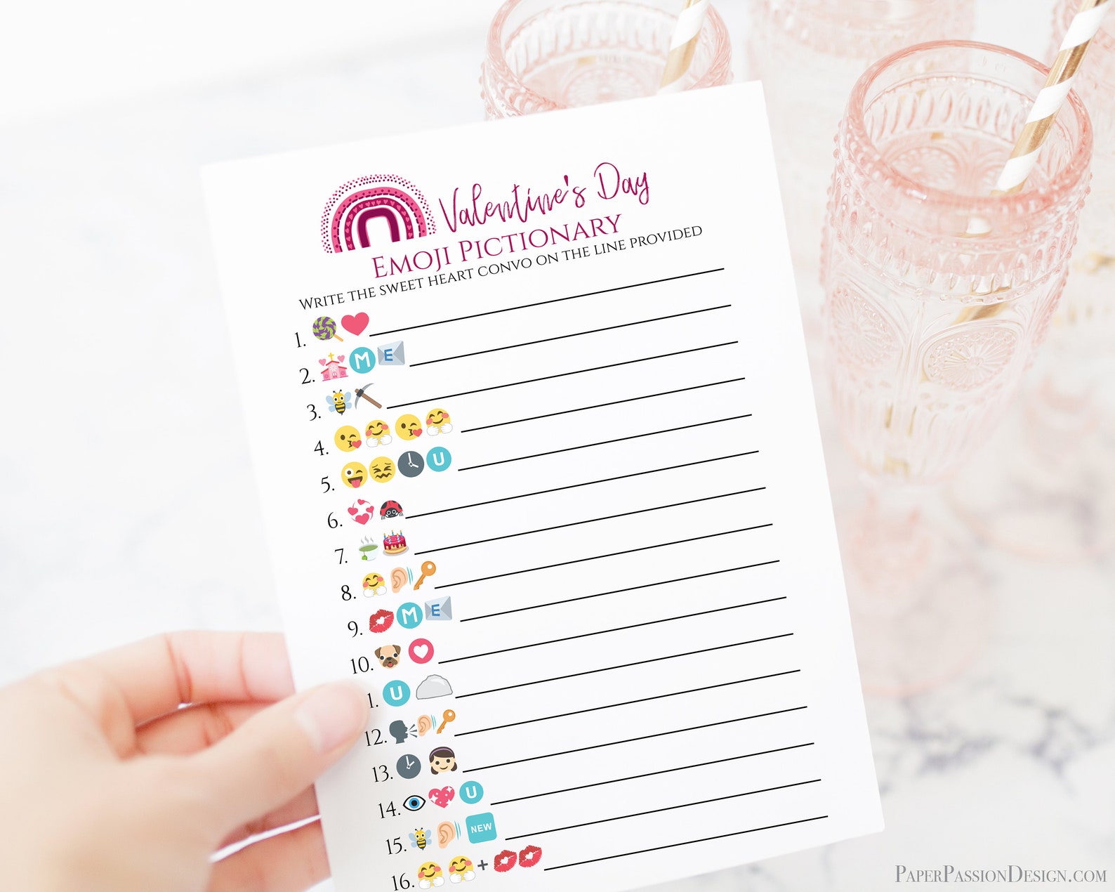 Valentine Party Game Emoji Pictionary Zoom School Party - Etsy