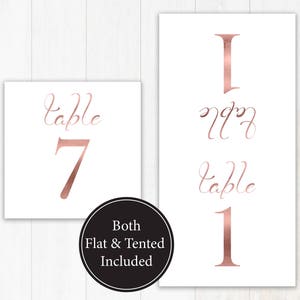 Table Numbers Rose Gold Wedding Square Table Numbers - Etsy
