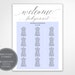 Silver Wedding Seating Chart, Seating Chart Printable, Seating Chart ...