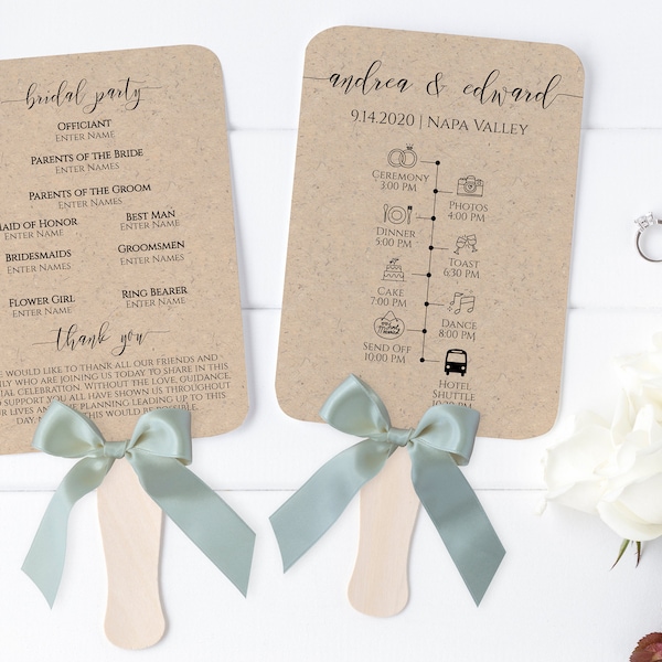 Wedding Handouts Timeline - Etsy