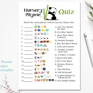 Celebrity Baby Names Shower Game Panda Bear Baby Shower Game - Etsy