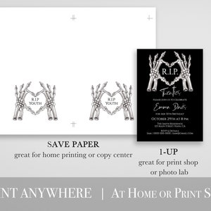 Gothic RIP Birthday Invitation Template, RIP Twenties Birthday ...