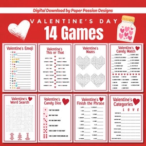 Valentine Classroom Games, Valentine's Day Games, Printable Games ...