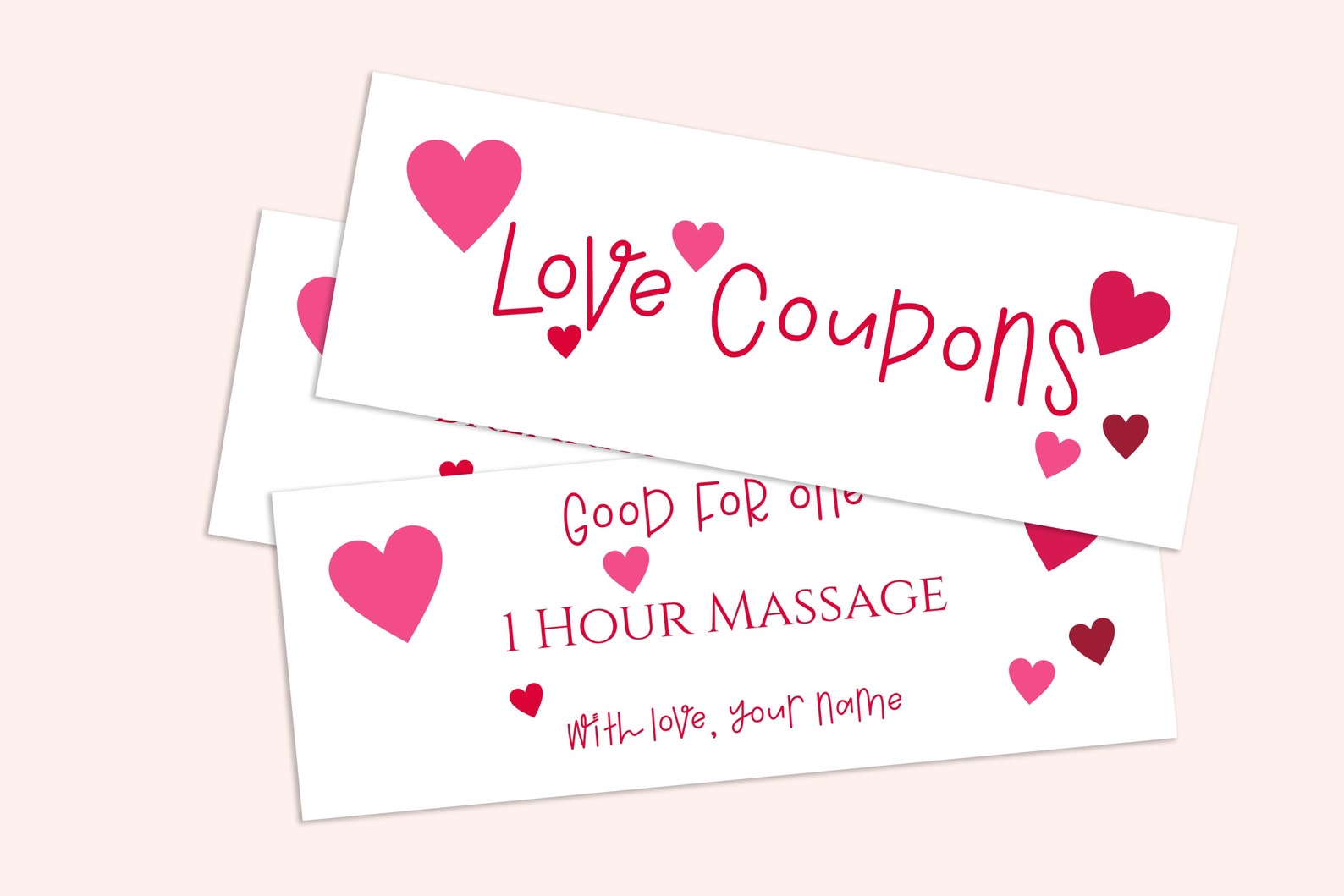 Love Coupon Heart Coupon Book Coupon Gift Valentine's | Etsy