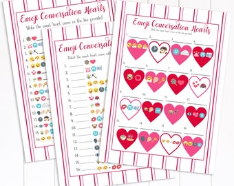 Valentine Party Game Emoji Pictionary Zoom School Party | Etsy