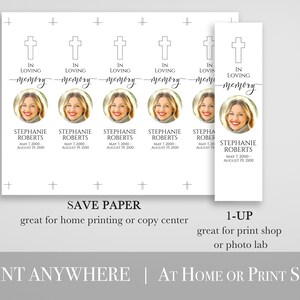 Memorial Bookmark Cross in Loving Memory Funeral Poem Card - Etsy