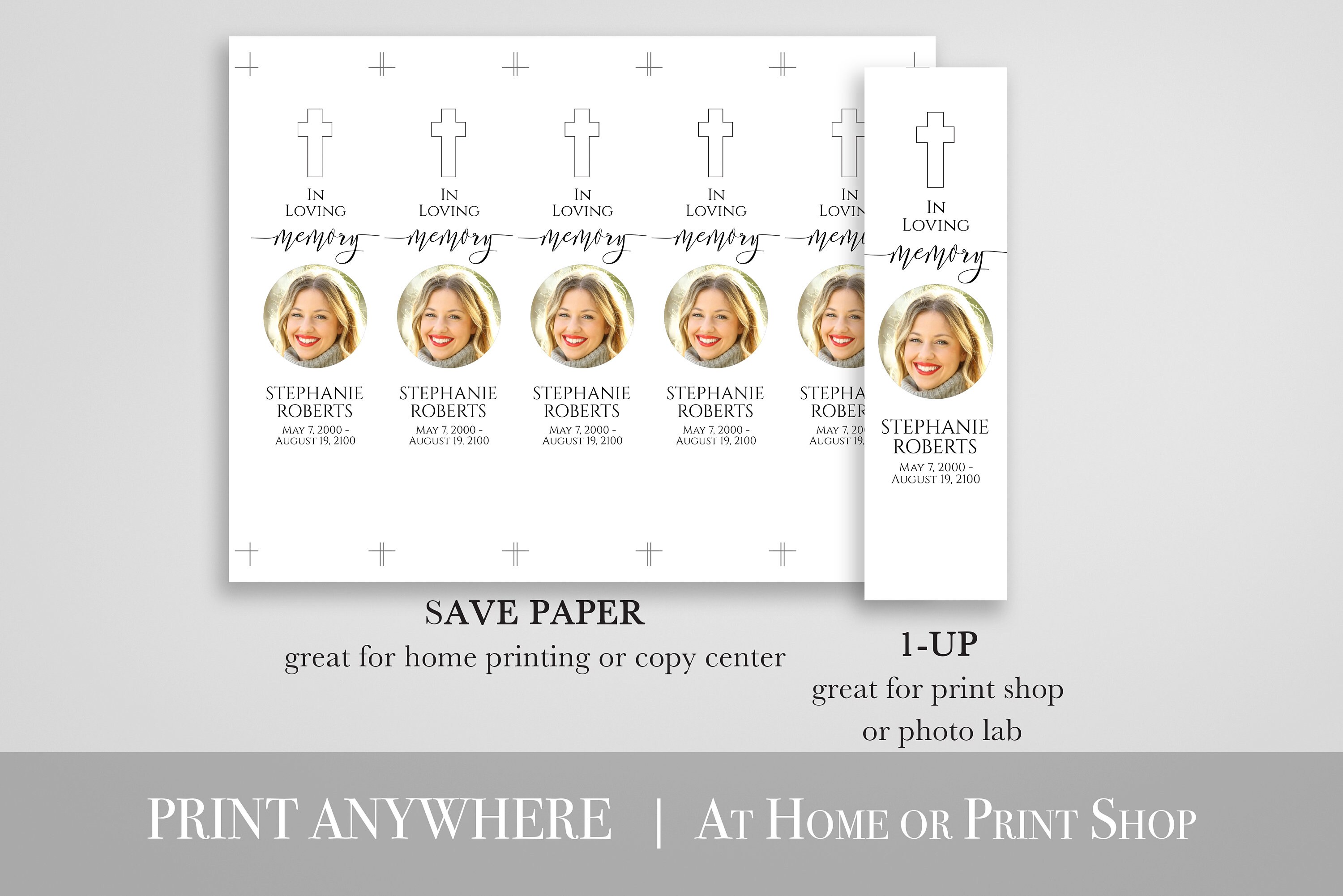 Memorial Bookmark Cross in Loving Memory Funeral Poem Card - Etsy