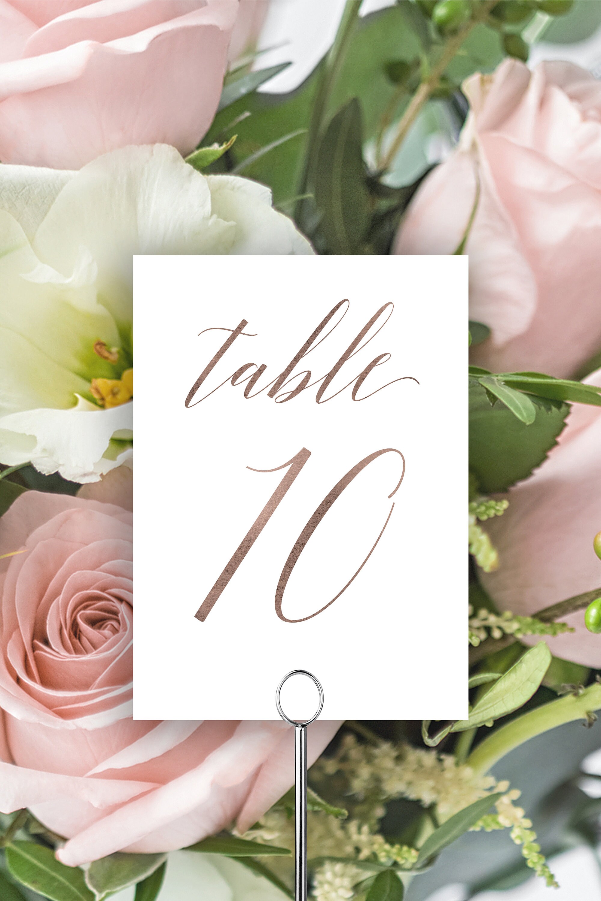 Rose Gold Table Numbers Wedding Table Numbers Printable - Etsy