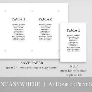 Seating Chart Template, Table Number Seating Cards, Wedding, Retro ...