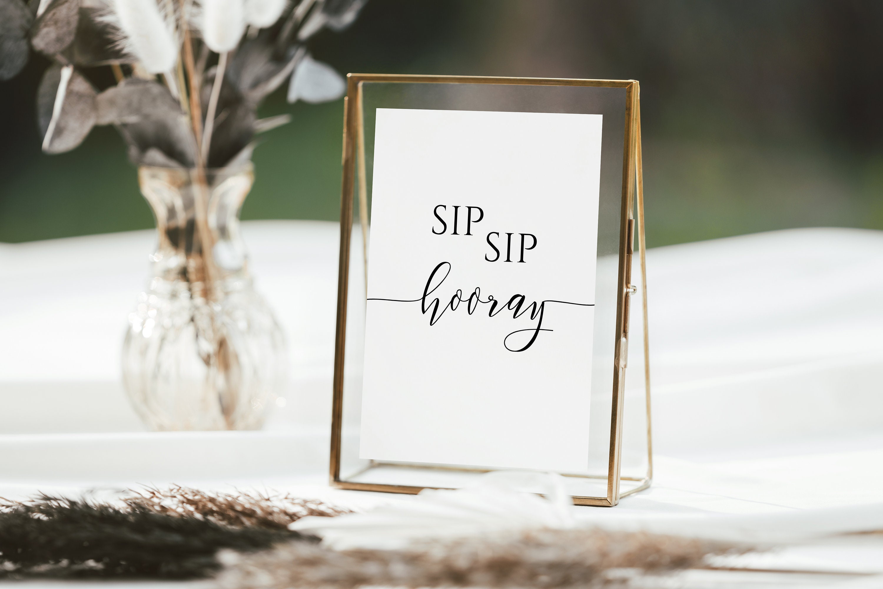 Sip Sip Hooray Sign Template Baby Shower Sign Bridal Shower - Etsy
