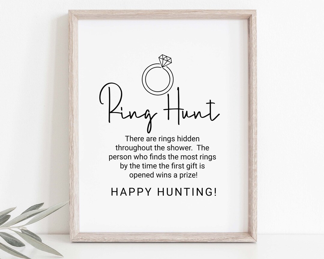 Bridal Shower Run Hunt Game Template, Editable Modern Printable, Hen ...
