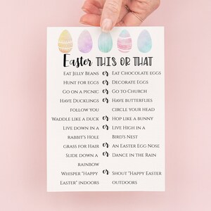 This or That Easter Game, Classroom School Party Game, Zoom Party ...