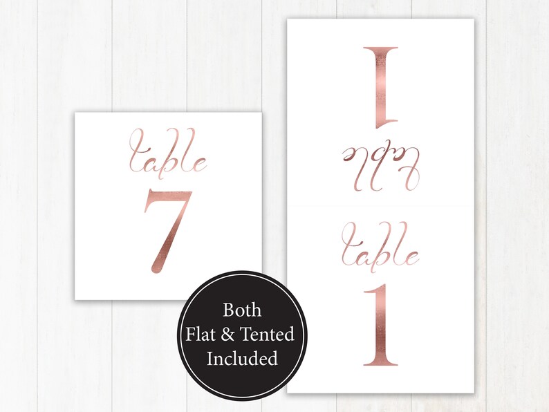Rose Gold Wedding Seating Chart Package Seating Cards - Etsy