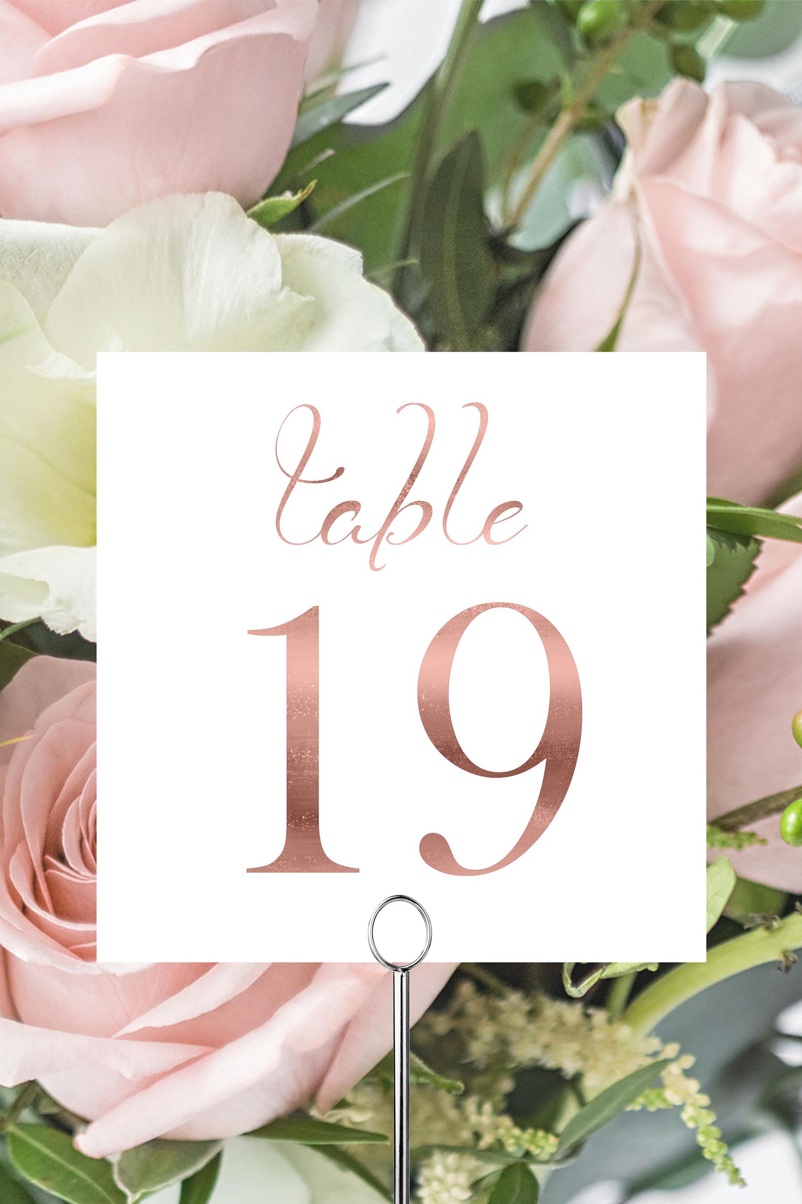Table Numbers Rose Gold Wedding Square Table Numbers - Etsy