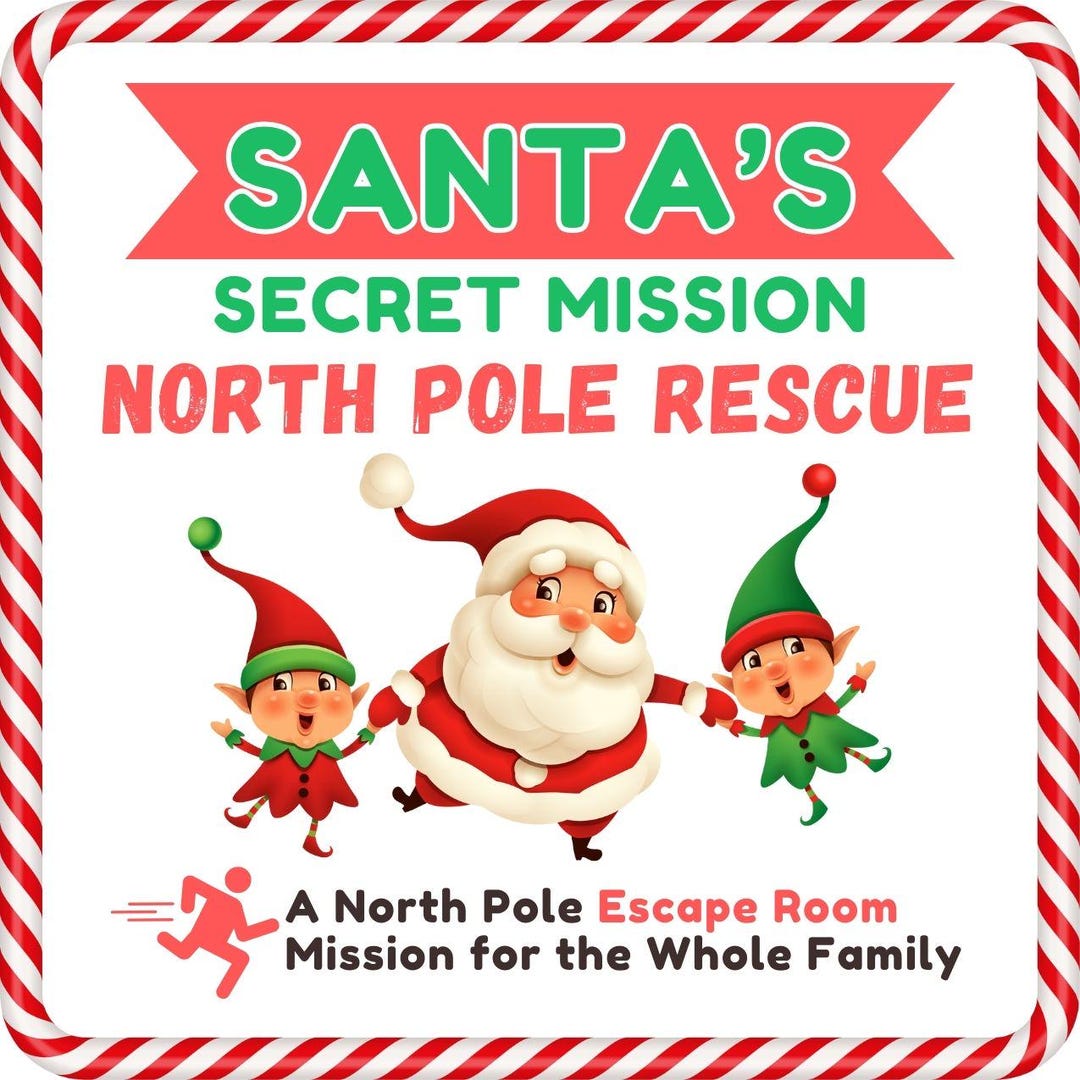 Christmas Escape Room Game: Santa's North Pole Rescue (printable ...