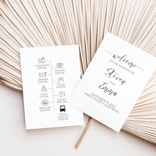 Wedding Handouts Timeline - Etsy