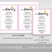 Disco Ball Itinerary Template Details Card 70s 80s Theme - Etsy