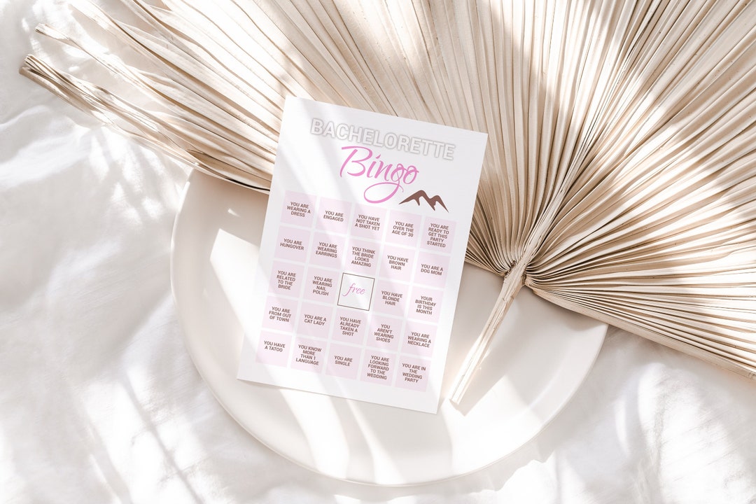 Pink Bachelorette Bingo Printable, Bachelorette Party, Hen Party ...