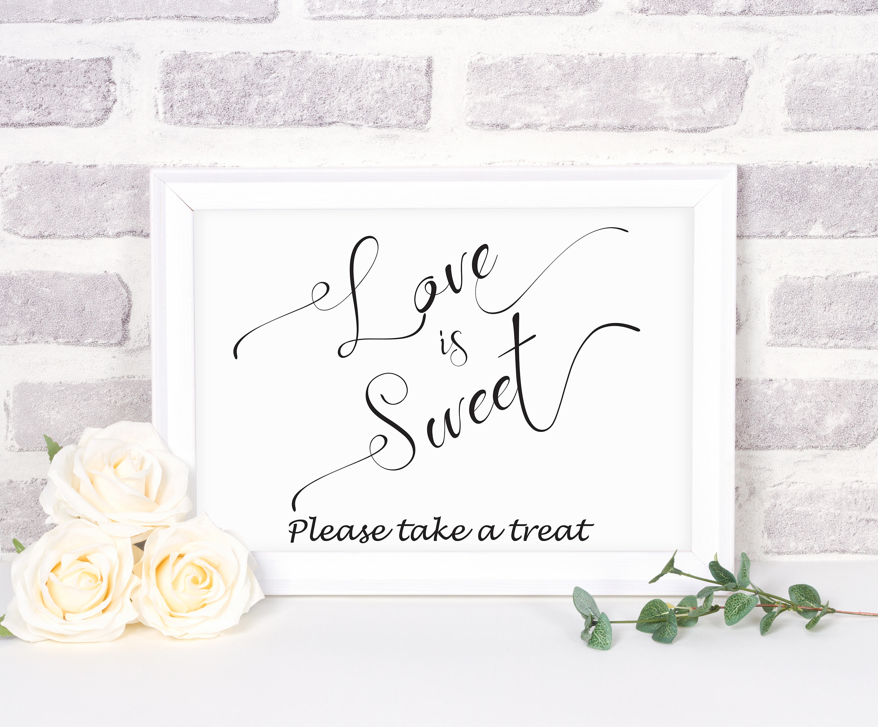 Love is Sweet Sign Wedding Favor Sign Wedding Sign | Etsy
