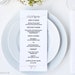Modern Elegant Silver Wedding Menu Template Editable - Etsy