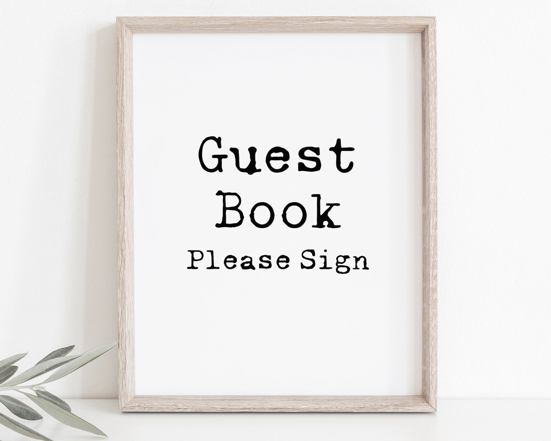 Guest Book Sign Template Wedding Editable Sign Baby Bridal - Etsy