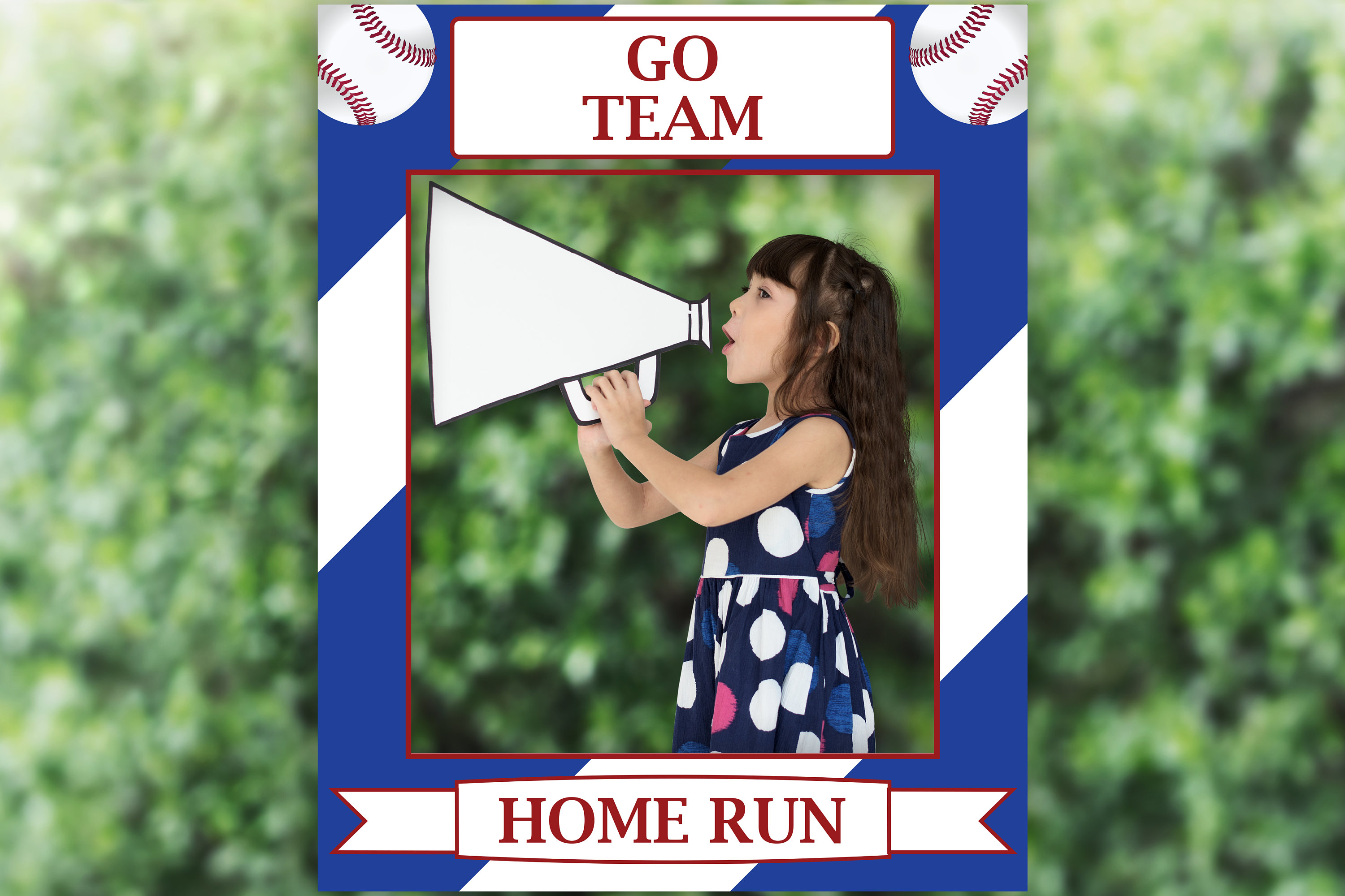 Editable Blue Baseball Photo Prop Frame Blue Photo Booth | Etsy