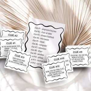 Scavenger Hunt Clues | Indoor Scavenger Hunt for Kids | Editable ...