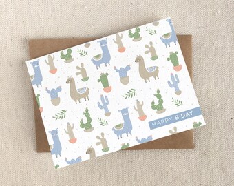 Cactus Birthday Card Cactus Illustration - Etsy