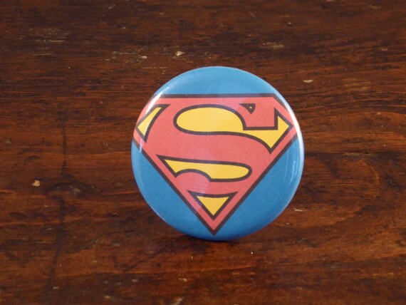 Superman Logo DC Inspired 2.25 Pinback Button/badge or - Etsy