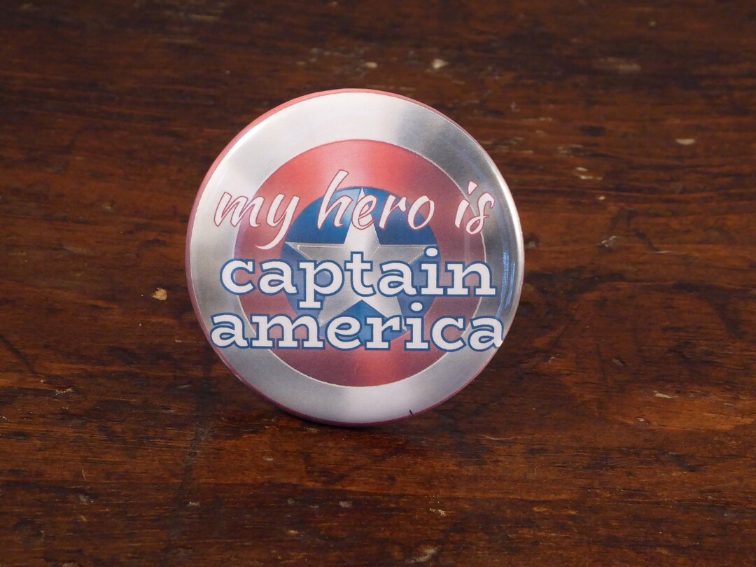 My Hero is Captain America Marvel Inspired 2.25 Pinback Button/badge ...