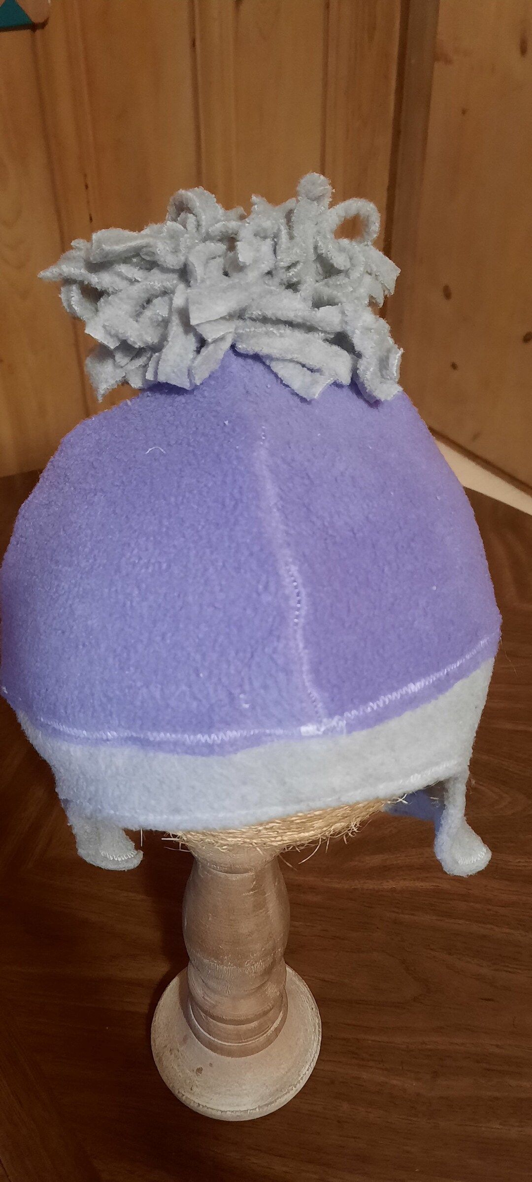 Purple Fleece Poof Ball Hat - Etsy