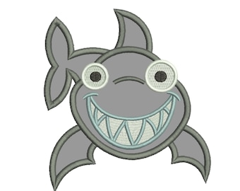 Shark embroidery | Etsy