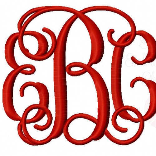 Interlocking Monogram Embroidery Font 4 Sizes Machine BX - Etsy