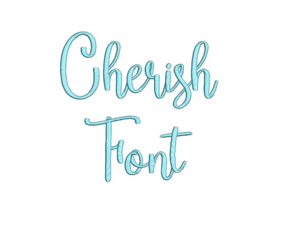5 Size Cherish Font Embroidery Fonts BX 9 Formats Embroidery | Etsy